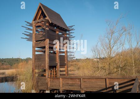 Birdwatching Tower. Bird watching observation tower in the forest ...