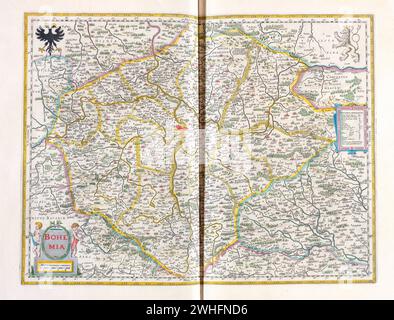 Map of Bohemia Willem and Johannes Joan Blaeu, 1667 Stock Photo - Alamy