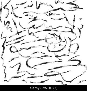 hand stroke erase line with black color Stock Vector Image & Art - Alamy