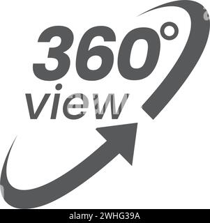 simple 360 degree icon on white background Stock Vector Image & Art - Alamy