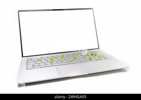 Laptop screen with recycling concept Stock Photo - Alamy
