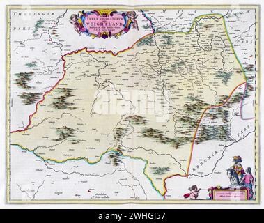 Map of Vogtland, Saxony, Germany Willem and Johannes Joan Blaeu, ca ...
