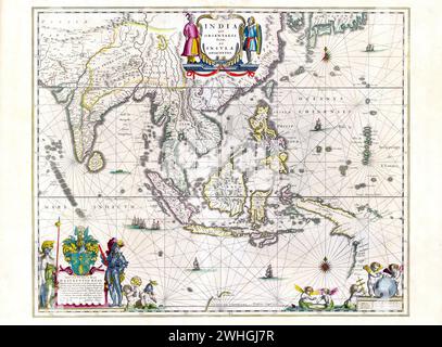 Map of India and the adjacent islands Willem and Johannes Joan Blaeu, 1663 *** Map of India and ...
