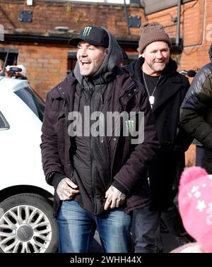 Shane Lynch of Boyzone arriving with Brian McFadden of Westlife ahead ...