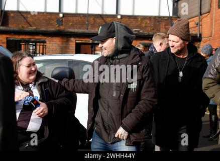 Shane Lynch of Boyzone arriving with Brian McFadden of Westlife ahead ...
