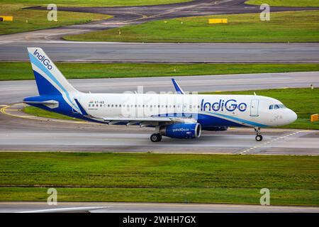 Changi, Singapore - February 3, 2023: IndiGo Airbus A320 airplane at ...