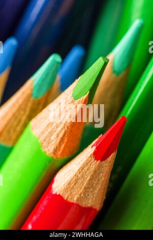 Multiple colored pencils grouped together Stock Photo - Alamy