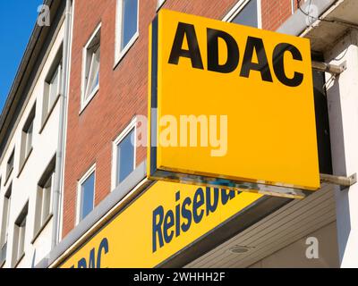Facade with sing and logo of ADAC Stock Photo - Alamy