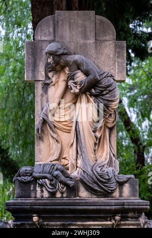 sculptural set of the memorial tomb owned by the Rullan Pastor family ...