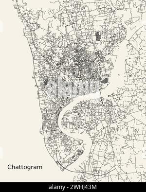 Map of Chittagong, a province of Bangladesh Stock Vector Image & Art ...