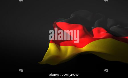 German flag in the dark Stock Photo - Alamy
