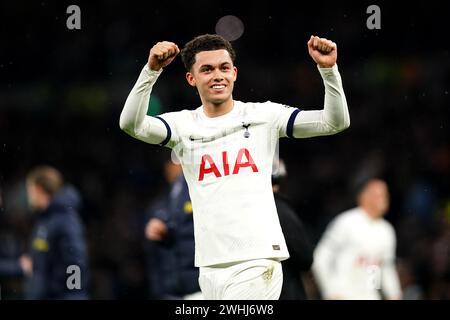 Tottenham Hotspur's Brennan Johnson celebrates scoring their second ...