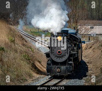 Front and Slightly Above View Approaching Restored Narrow Gauge ...
