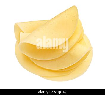 Yellow round dairy soft cheese piece Stock Photo - Alamy