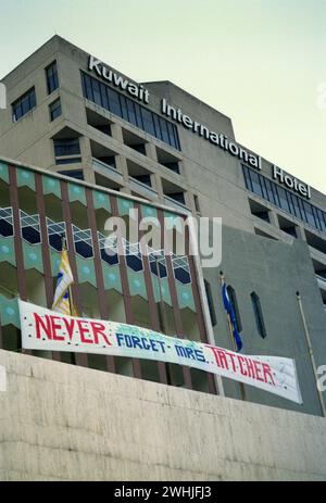 First Gulf War: 7th March 1991 Burning oil wells and smoke form a ...