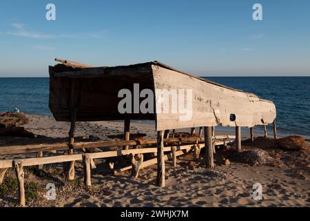 Ca MarÃ­ boathouse huts Stock Photo - Alamy
