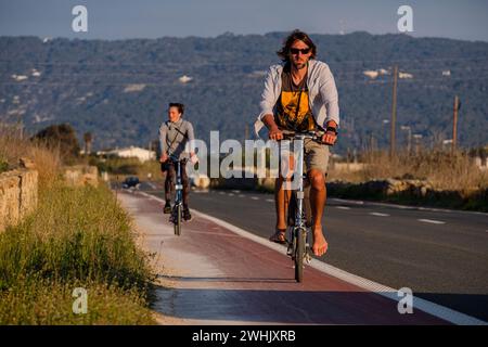 Cyclists on the main route Stock Photo - Alamy
