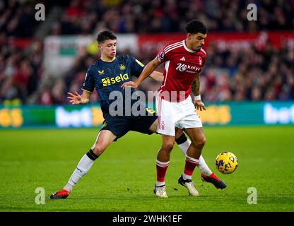 Morgan Gibbs-White #10 of Nottingham Forest passes the ball during the ...