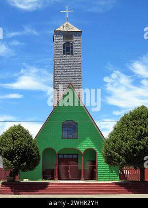 Traditional wooden church in Chiloe Stock Photo - Alamy