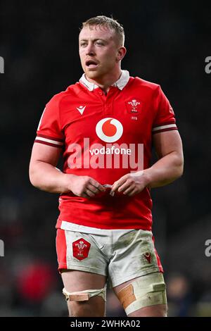 Tommy Reffell of Wales during the 2024 Guinness 6 Nations match England ...