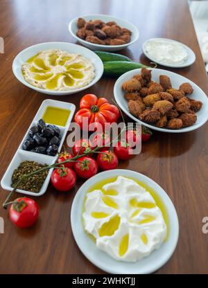 Arabic breakfast with different plates Stock Photo - Alamy