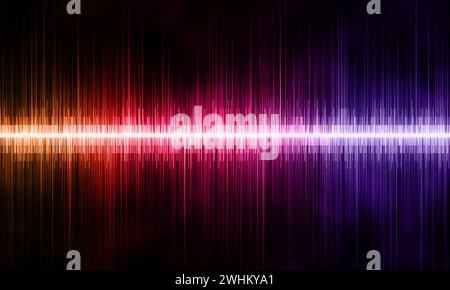 Sound waves emitting bright light Stock Photo - Alamy