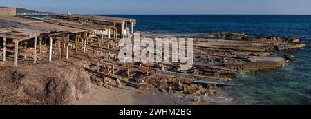 Ca MarÃ­ boathouse huts Stock Photo - Alamy