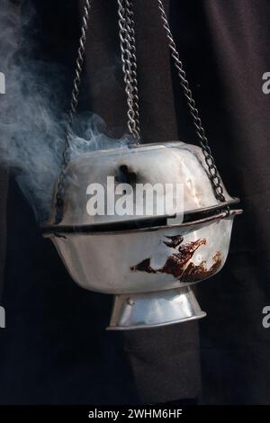 Antigua, Guatemala. Holy Saturday. An Incense Burner in the Procession ...