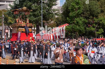 Dashi float with mechanical puppet at Nagoya autumn festival. Nagoya ...