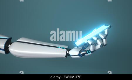 Humanoid Robot Hand Smartphone Stock Photo - Alamy