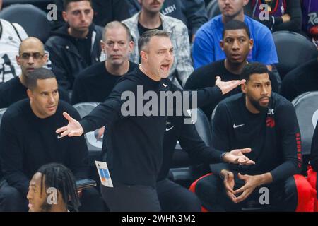 Toronto Raptors head coach Darko Rajakovic looks on during the first ...