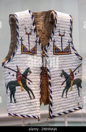 Lakota people of the Great Plains vest made using beads an buckskin ...