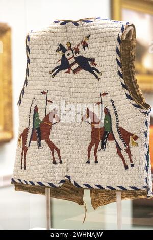 Lakota people of the Great Plains vest made using beads an buckskin ...