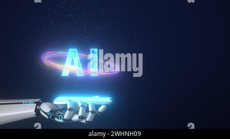 Humanoid Robot Hand Smartphone AI Stock Photo - Alamy