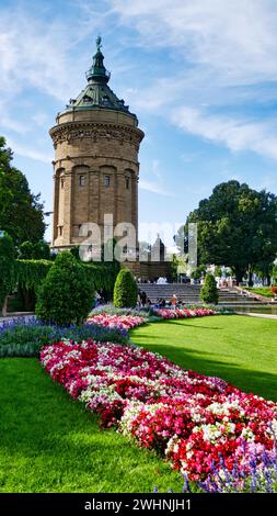 The water tower in Mannheim, landmark of the city Stock Photo - Alamy