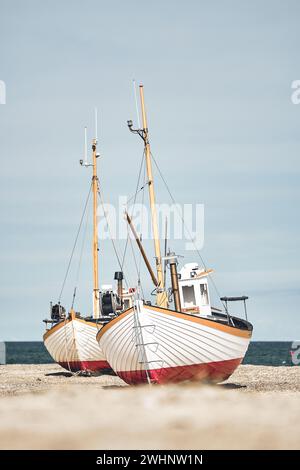 Fishing Boats at Slettestrand in Denmark. High quality photo Stock ...