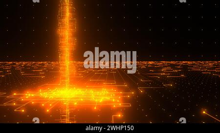 Digital Orange Database Concept Stock Photo - Alamy