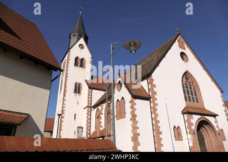 Church in Schaafheim-Mosbach Stock Photo - Alamy