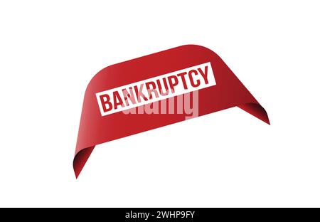 Red banner Bankruptcy on white background Stock Vector Image & Art - Alamy