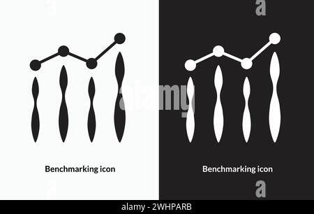 Benchmark measure icon in flat style design isolated on white ...