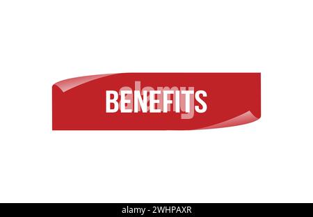 benefits banner template. benefits ribbon label sign Stock Vector Image ...