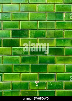Green rectangular ceramic tiles wall backgound Stock Photo - Alamy