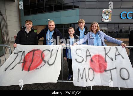 Coventry City fans arrive before the Sky Bet Championship match at ...