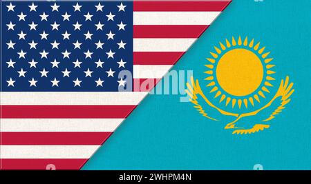 Flags of USA and Cayman Islands. American and Cayman Islands national ...