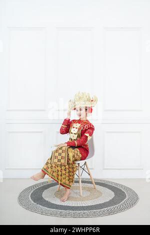a female model wearing traditional Lampung clothing, traditional female ...