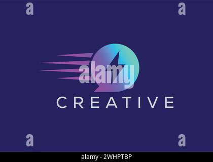 Minimalist Fast chat logo design vector template. Creative modern quick ...