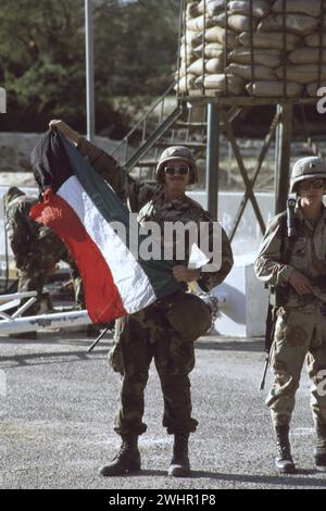 First Gulf War: 8th March 1991 On Arabian Gulf Street in Kuwait City ...