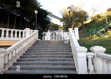 ancient staircase Stairs to the monument of Magdeburg Law in Mariinsky ...