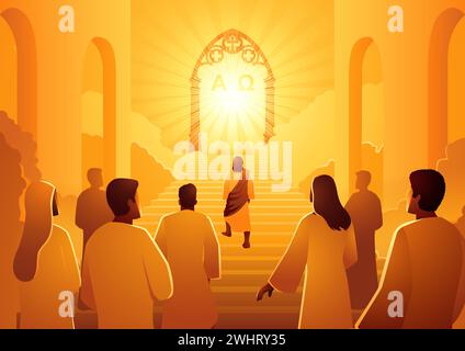 Biblical silhouette illustration series, Jesus sits on the throne ...