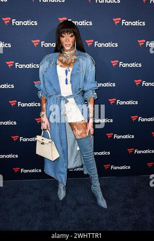 Winnie Harlow attends Michael Rubin's Fanatics Super Bowl party on ...